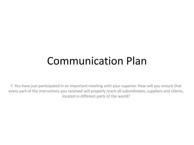 IE Application - Express Yourself - Communication Plan | PPT