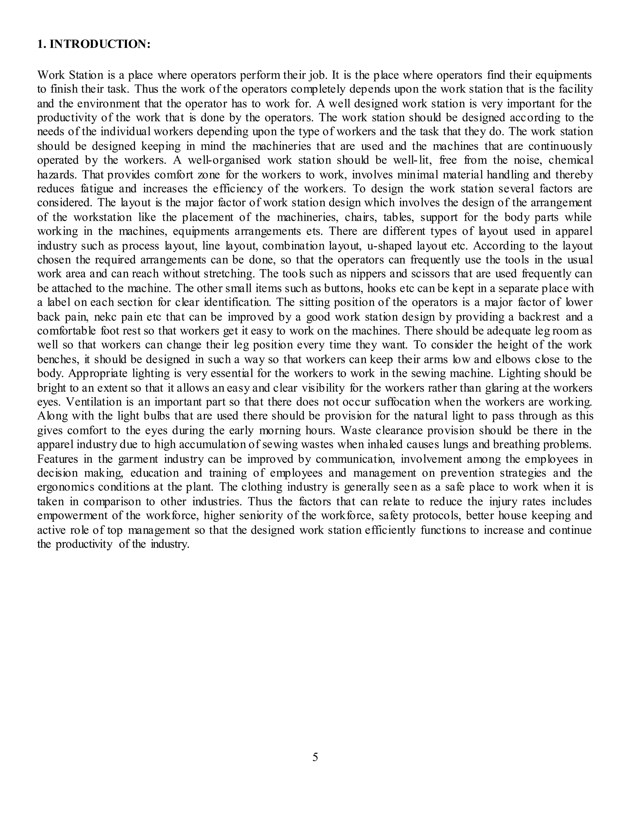 work station designing | DOCX