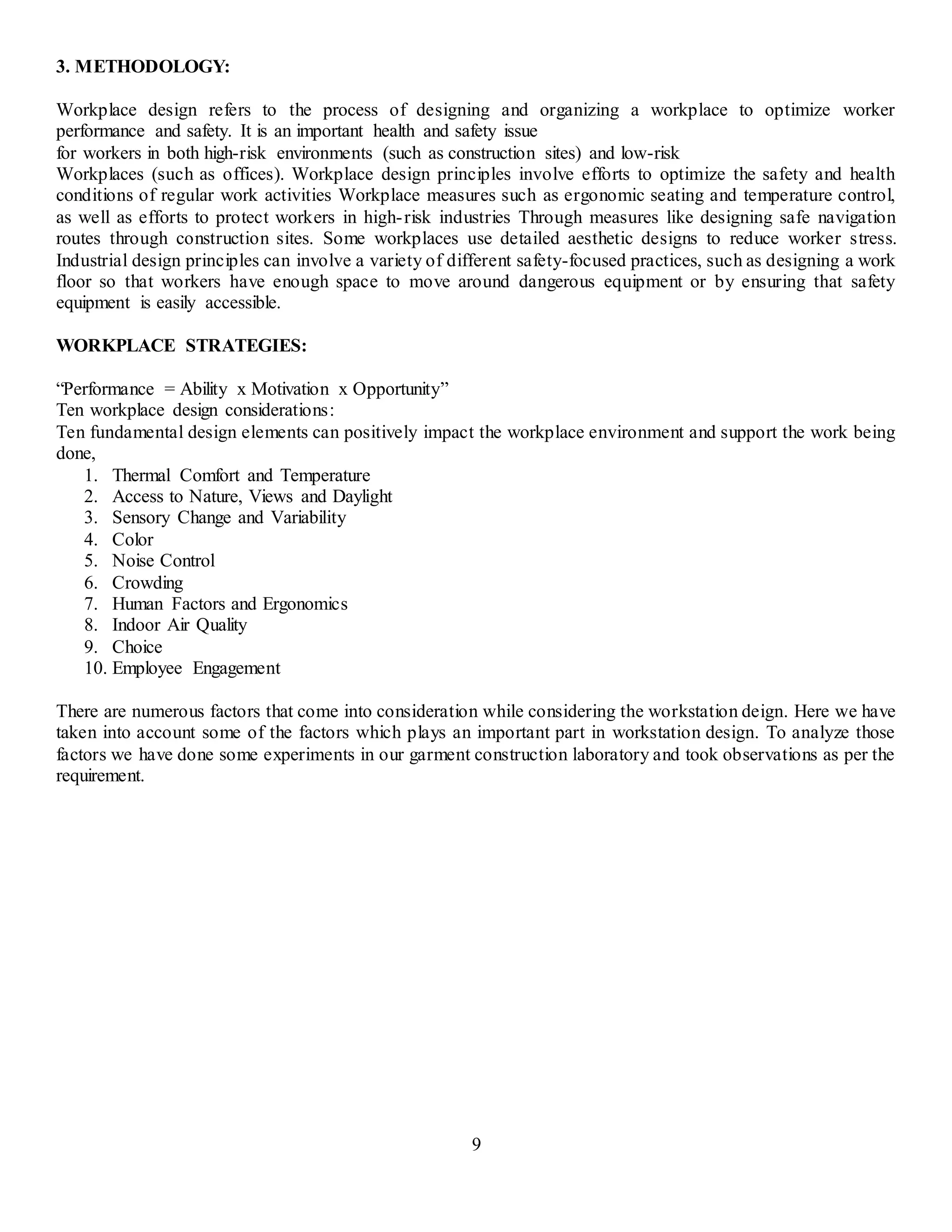 work station designing | DOCX