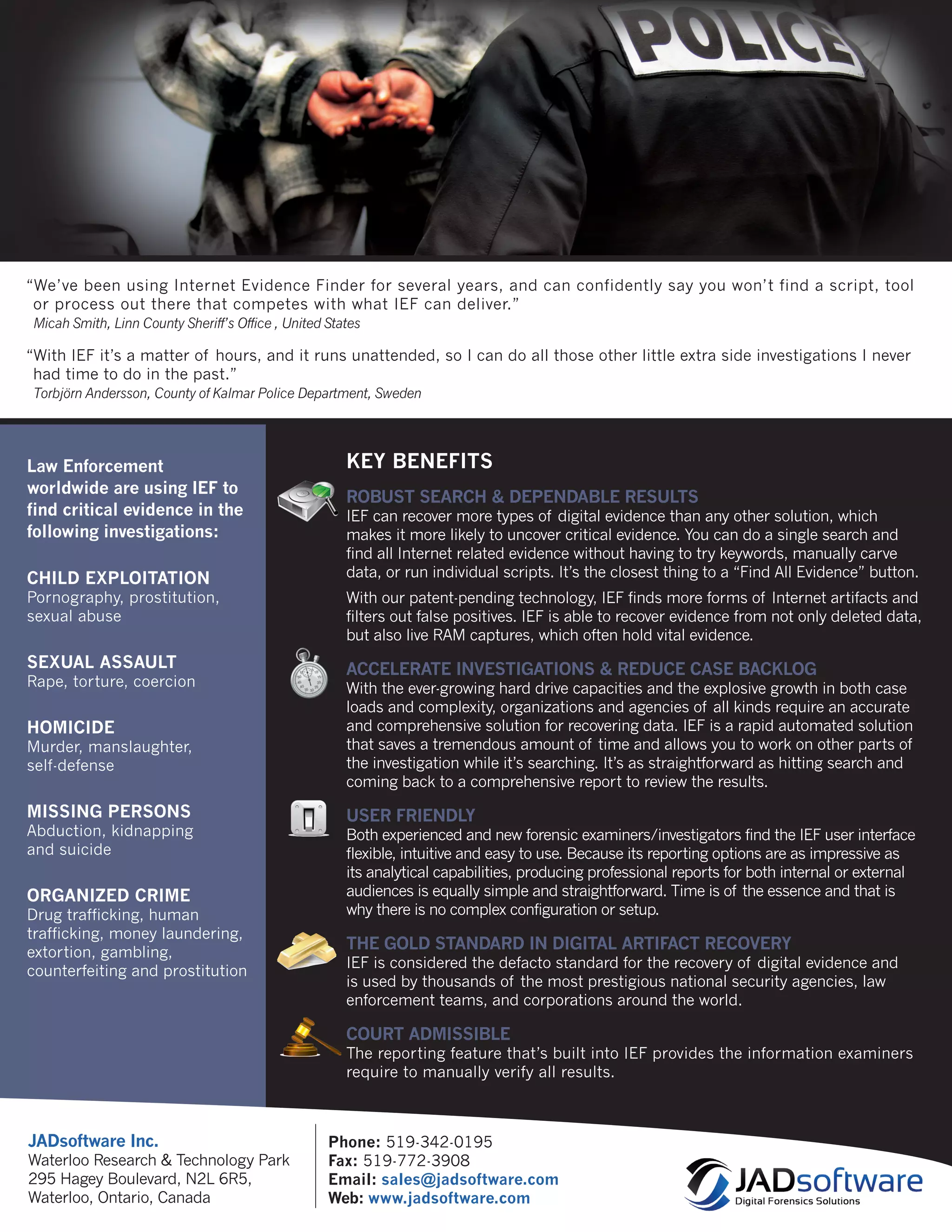 IEF for Law Enforcement | PDF | Browsers | Computer Software and Applications