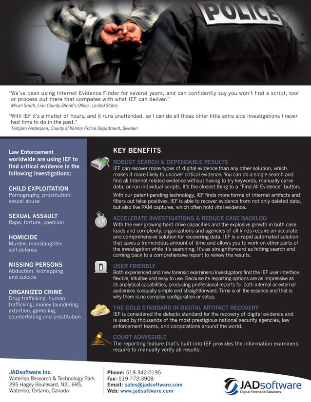 IEF for Law Enforcement | PDF