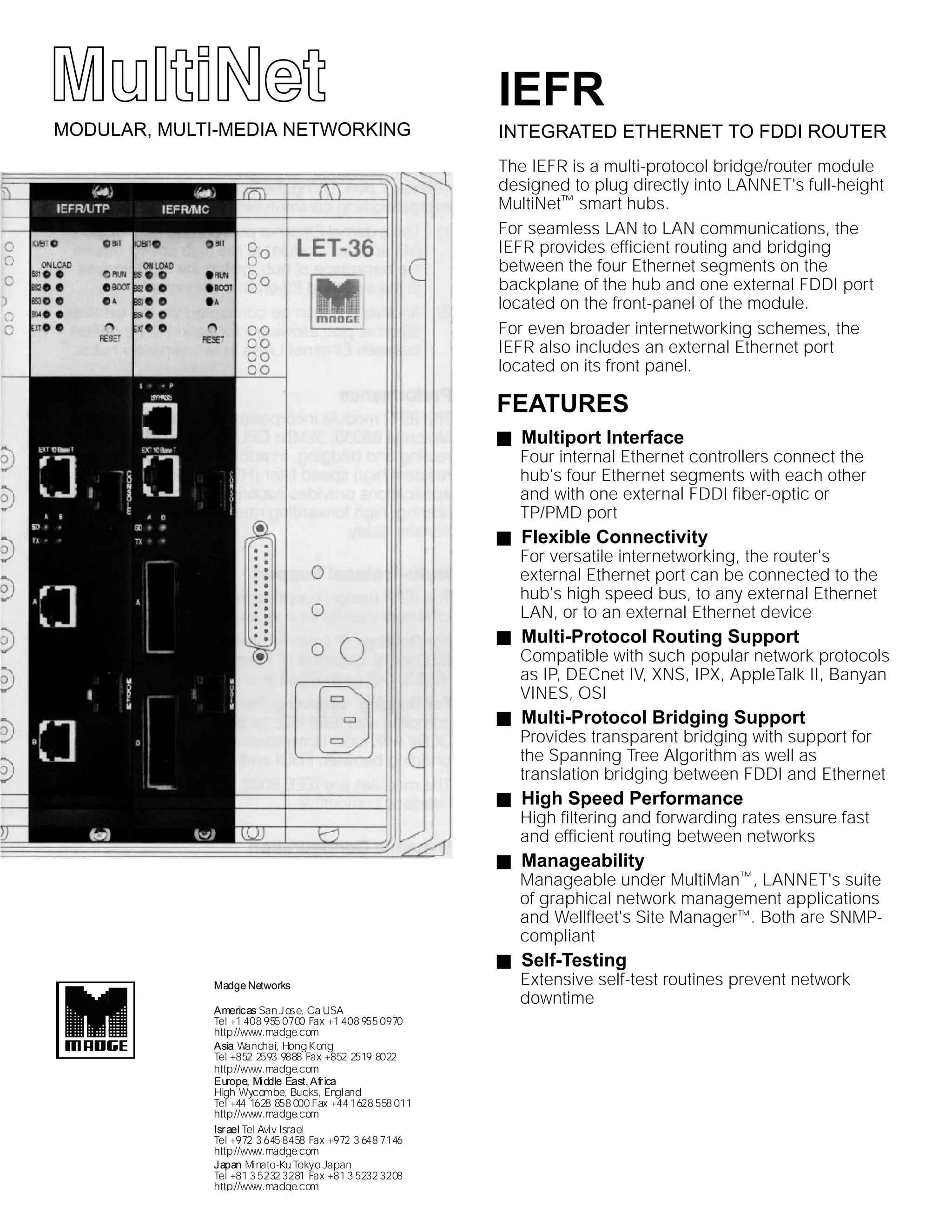 IEFR - Ethernet module for LET-36 chassis | PDF