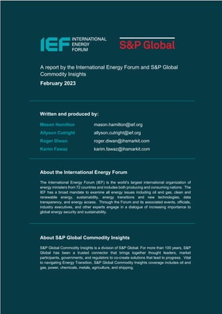 IEF Global Upstream Oil and Gas Investment Report 2023 | PDF