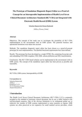 iEHR.eu IHIC 2012 Paper | PDF