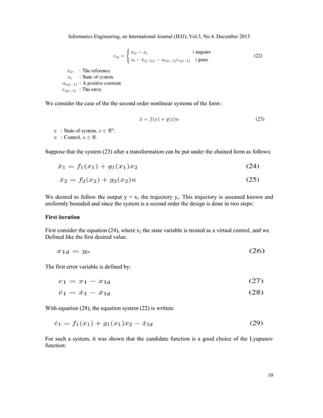 FEEDBACK LINEARIZATION AND BACKSTEPPING CONTROLLERS FOR COUPLED TANKS | PDF