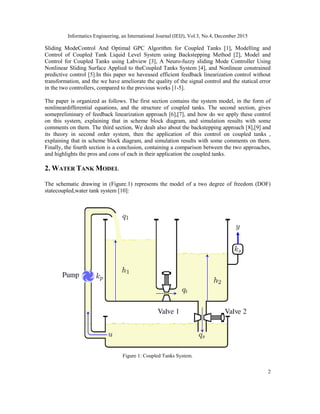 FEEDBACK LINEARIZATION AND BACKSTEPPING CONTROLLERS FOR COUPLED TANKS | PDF