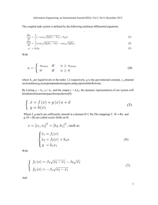 FEEDBACK LINEARIZATION AND BACKSTEPPING CONTROLLERS FOR COUPLED TANKS | PDF