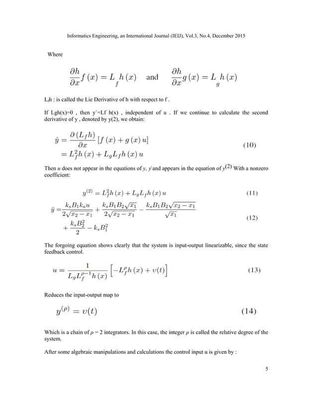 FEEDBACK LINEARIZATION AND BACKSTEPPING CONTROLLERS FOR COUPLED TANKS | PDF