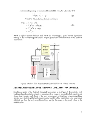 FEEDBACK LINEARIZATION AND BACKSTEPPING CONTROLLERS FOR COUPLED TANKS | PDF