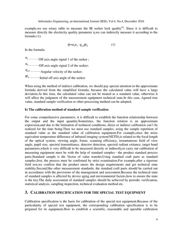 Practice of Calibration Technology for the Special Test Equipment | PDF