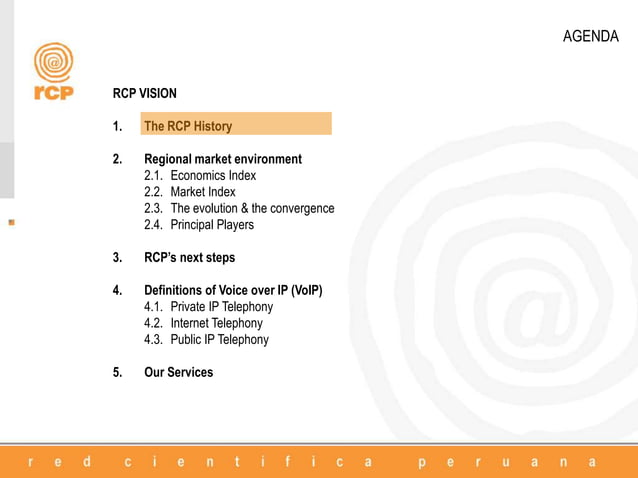 IP telephony the vision of RCP (IBC) -traducción | PPT