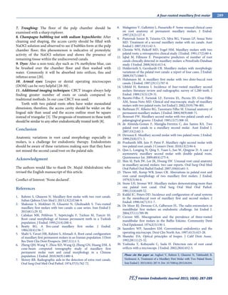 Treatment of a Maxillary First Molar with Two Palatal Roots | PDF