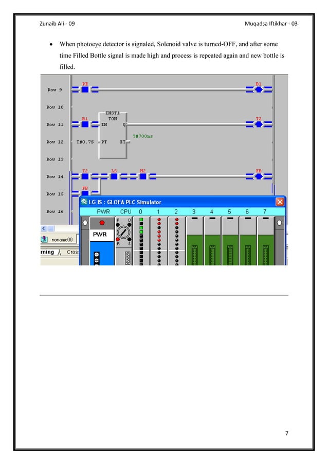 PLC Industrial Application -- Continuous Bottling Filling System | DOCX