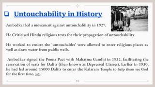 Concept of untouchability with reference of One Eyed by Meena kandasamy ...