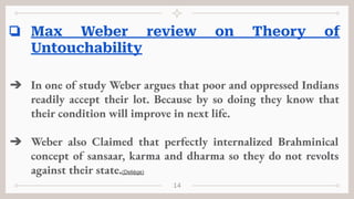 Concept of untouchability with reference of One Eyed by Meena kandasamy ...