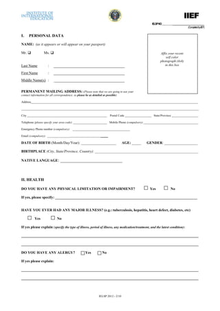 Ielsp application-form-cohort 10 | DOCX