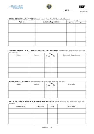 Ielsp application-form-cohort 10 | DOCX