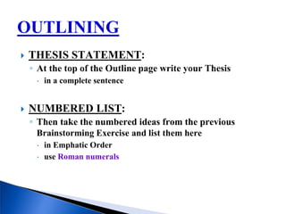 IELTS Writing task 2 structuring , organizing and brainstorming | PPT