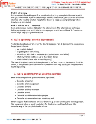 {Ielts fighter} - ielts speaking part 2 by simon | PDF