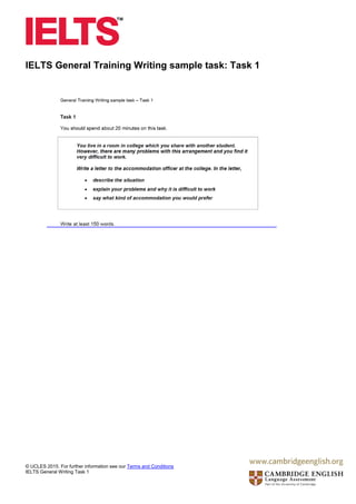 Ielts general-training-writing-task-1-planning- | PDF | Educational ...