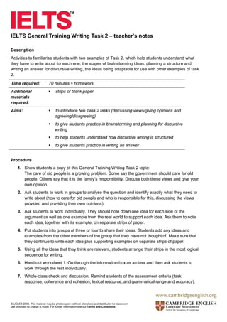 Ielts general-training-writing-task-2 | PDF | Homework and Study | Education