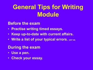 How to prepare for writing MODULE in short time | PPT