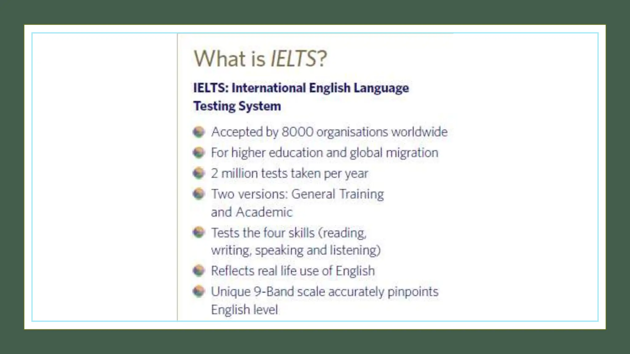 IELTS - intro course for testing language | PPT