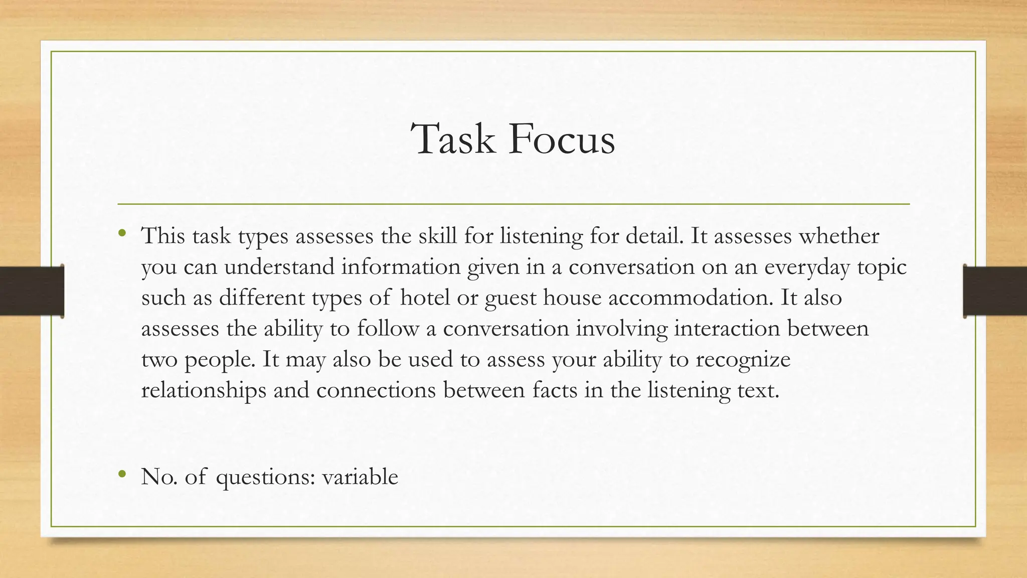 IELTS-Listening (at a glance) questions and techniques | PPTX