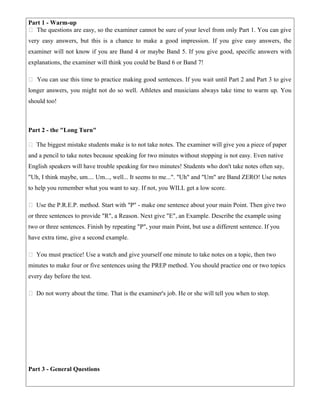 Ielts speaking-module | DOC | Standardized Testing | Educational Assessment