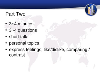 Ielts Speaking Test2 | PPT