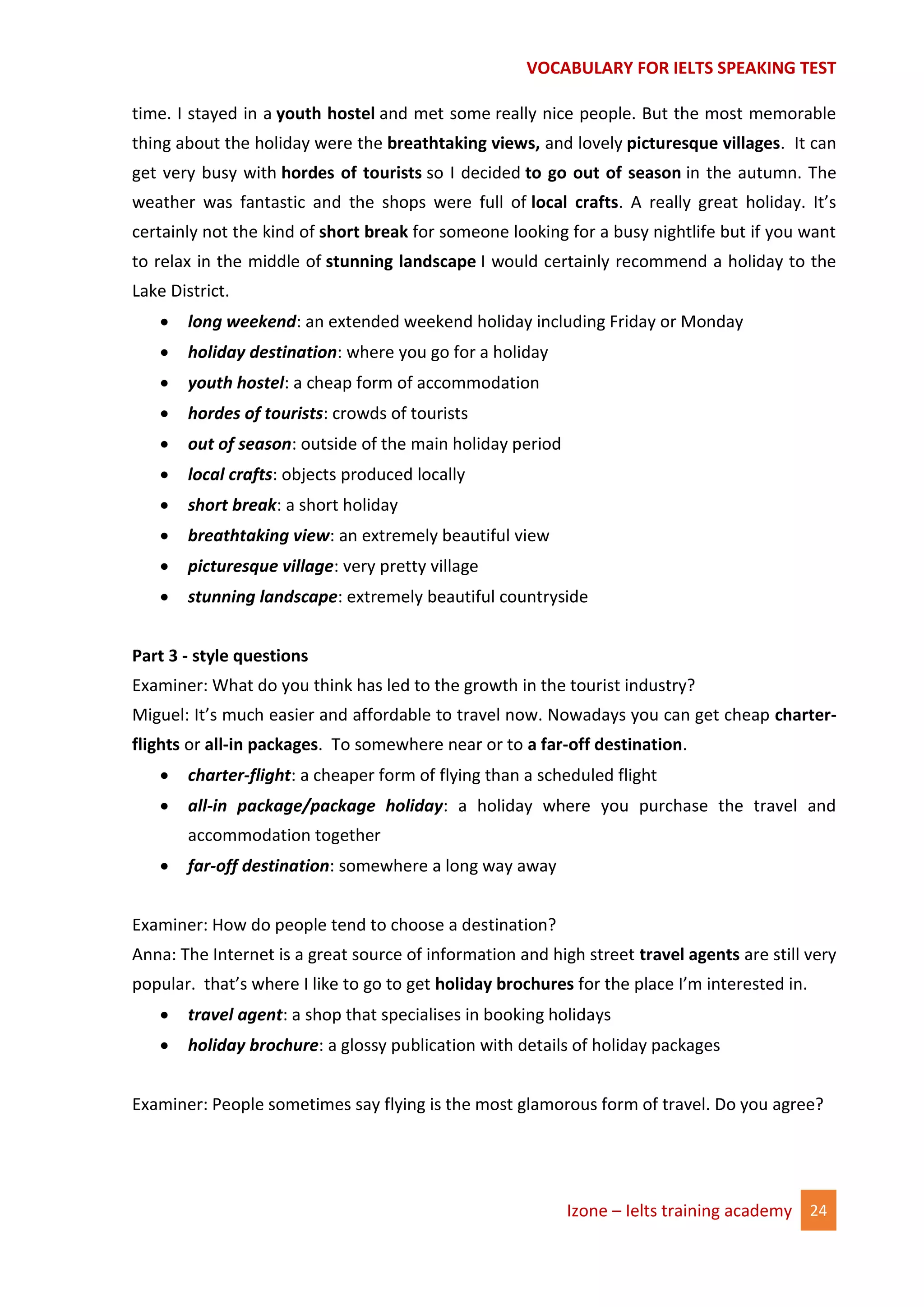 Ielts speaking-vocab | PDF