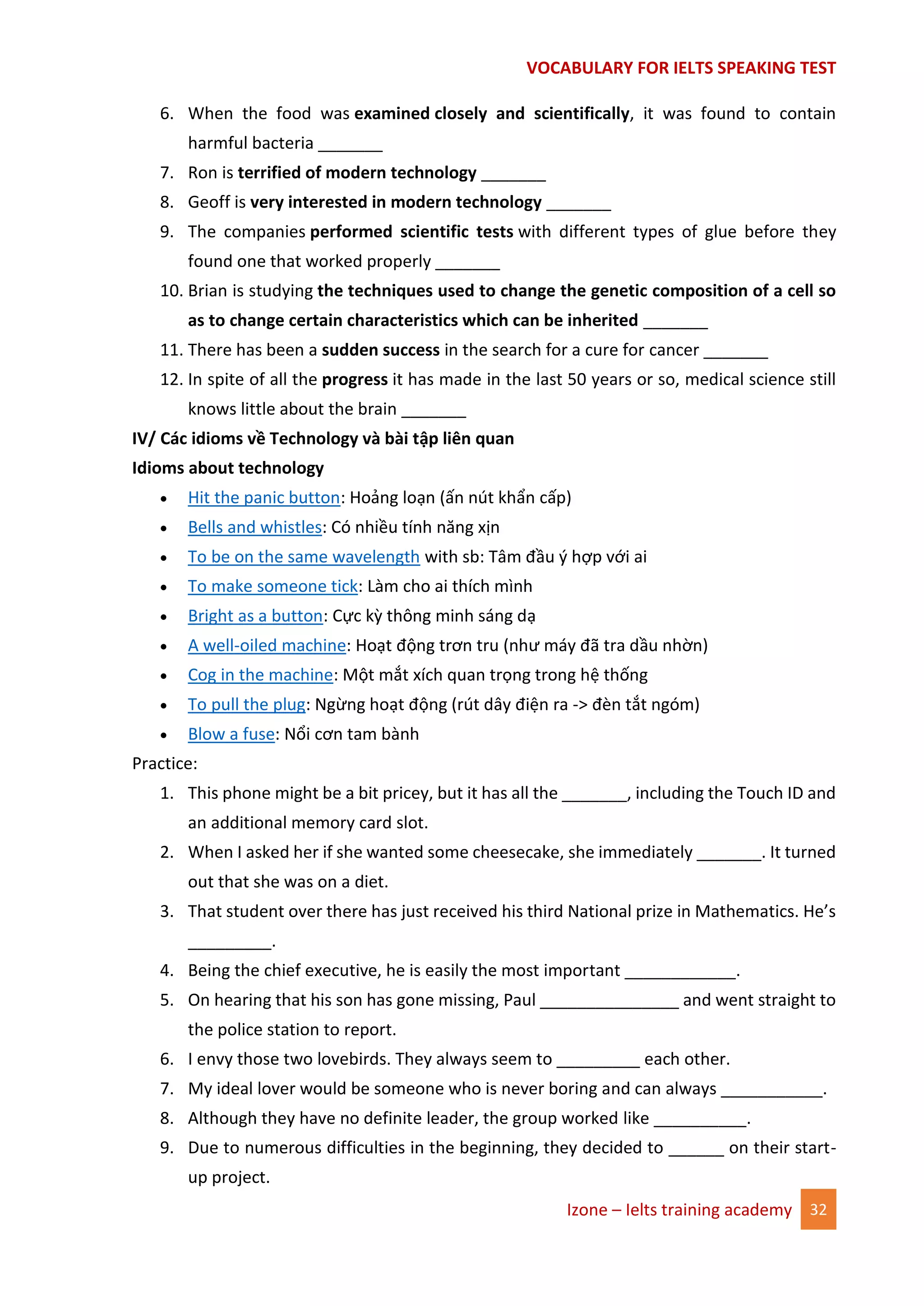 Ielts speaking-vocab | PDF