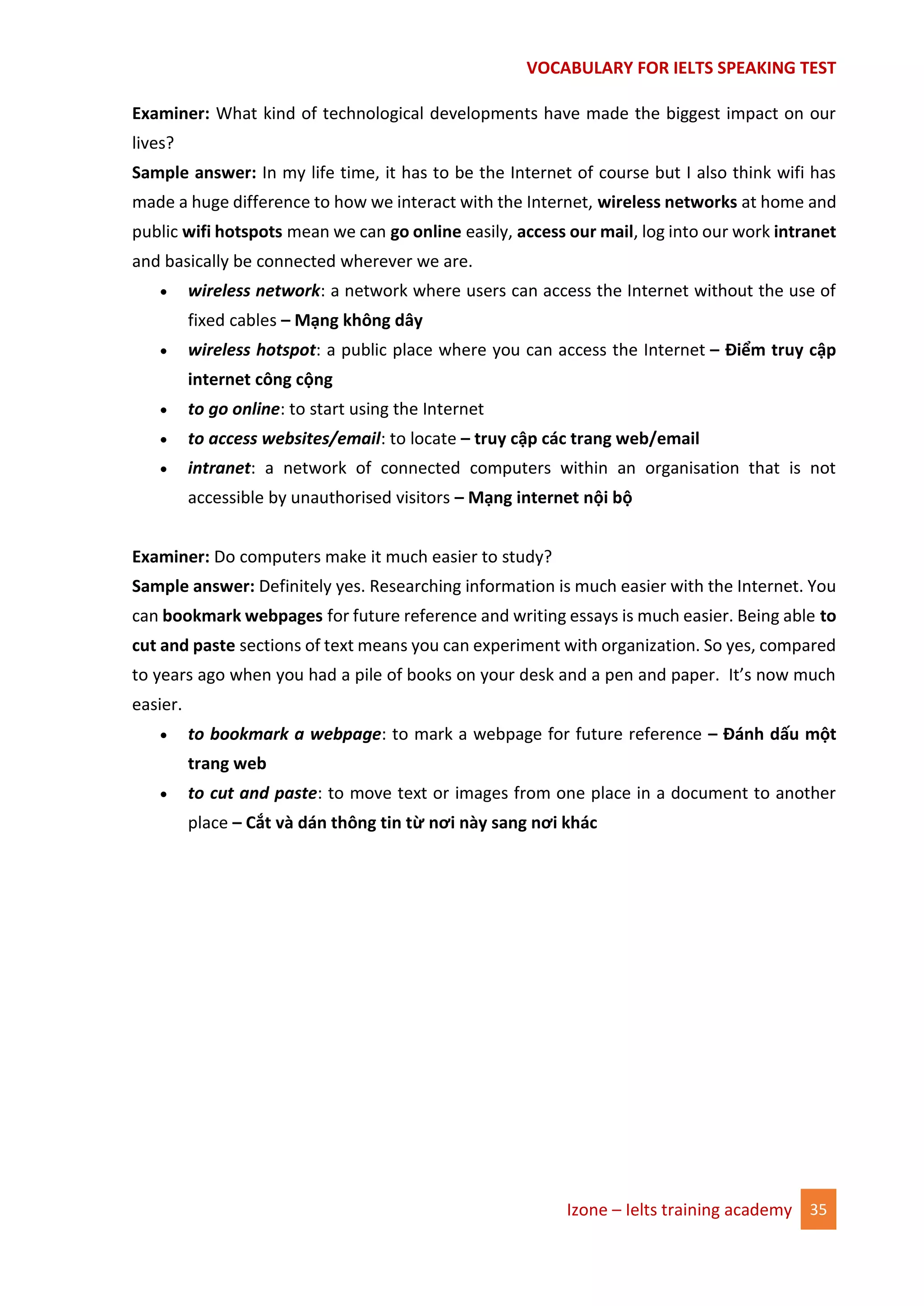 Ielts speaking-vocab | PDF