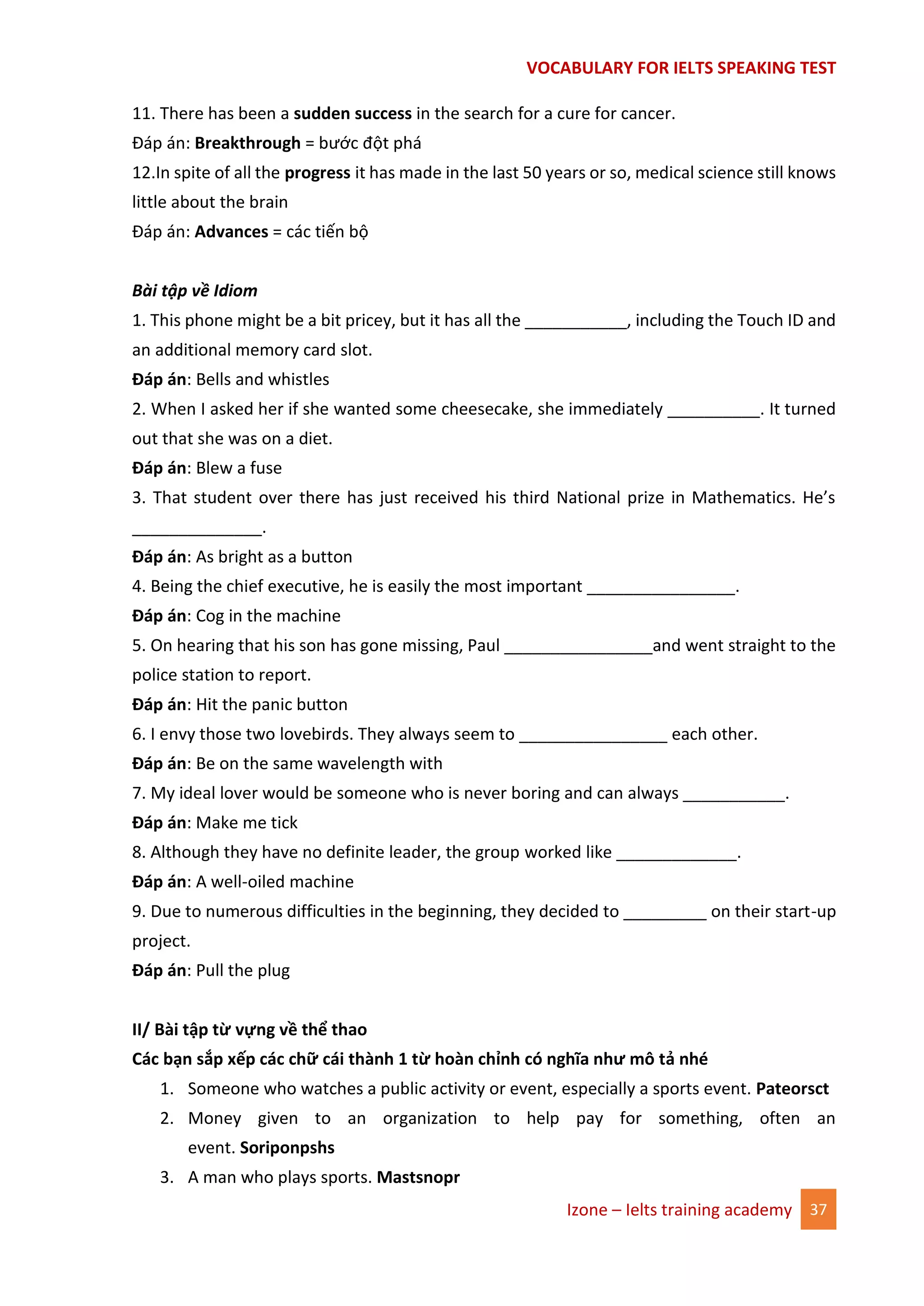 Ielts speaking-vocab | PDF