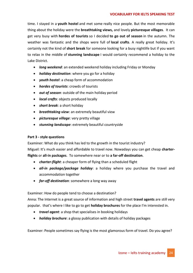 Ielts speaking-vocab | PDF