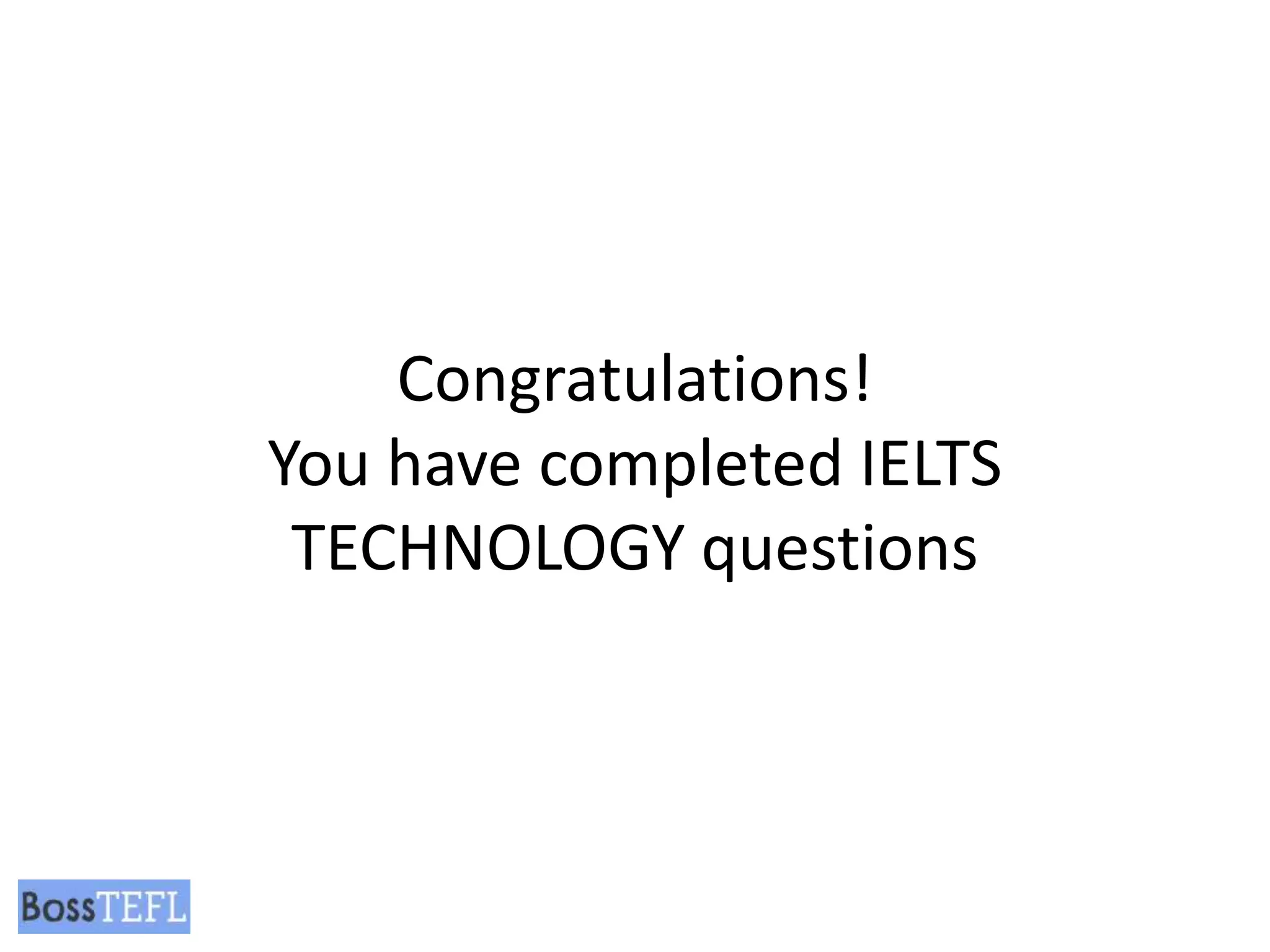IELTS Technology Speaking Lesson | PPTX