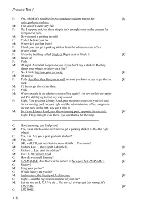 Ielts1 tapescripts | PDF