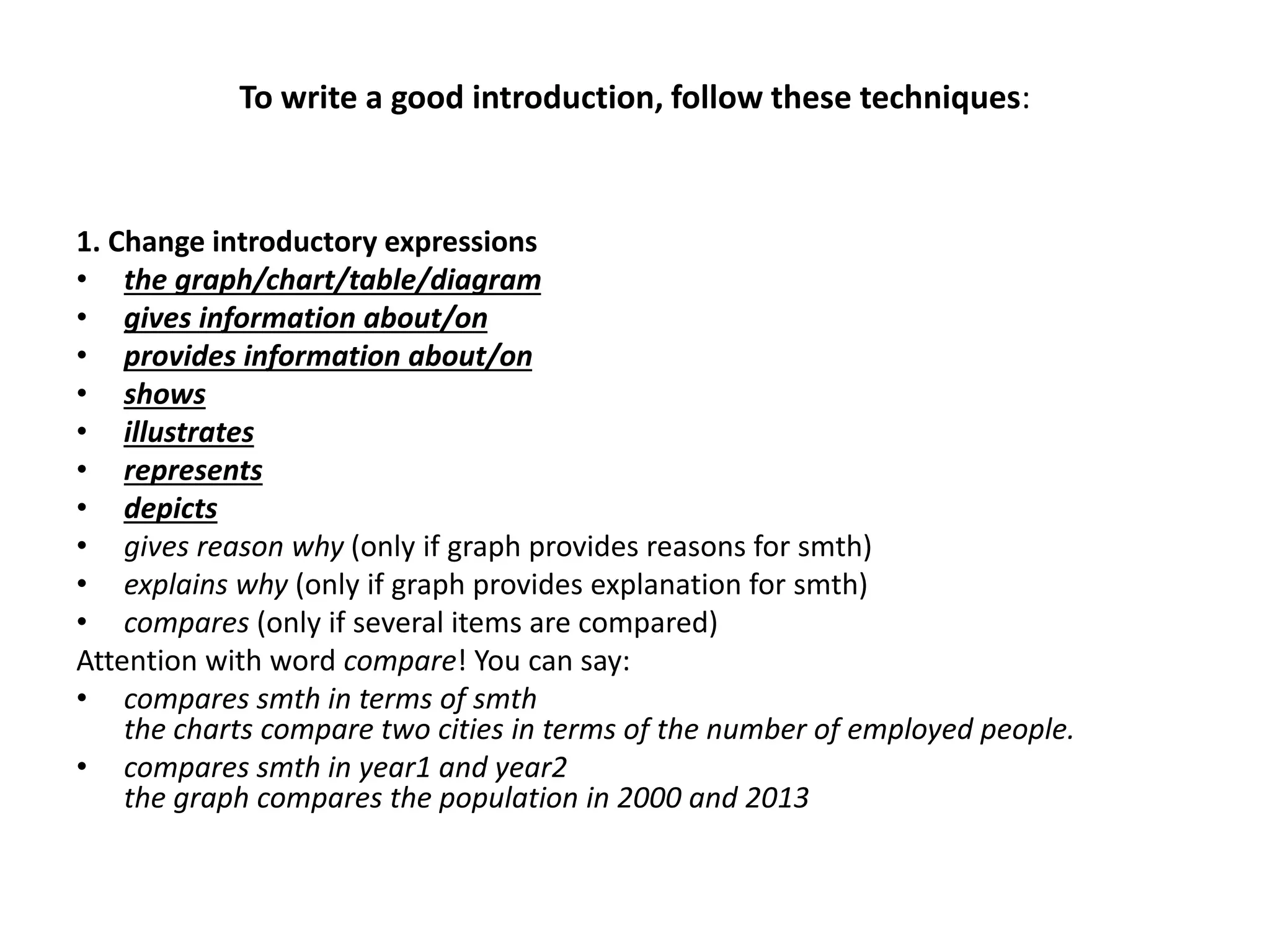 IELTS Academic task 1 INTRODUCTION of ielts.pptx | Economy | Business ...