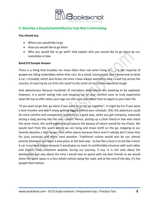Ielts band 8 speaking 92 cue cards 2018 sample answers - Booksknot | PDF