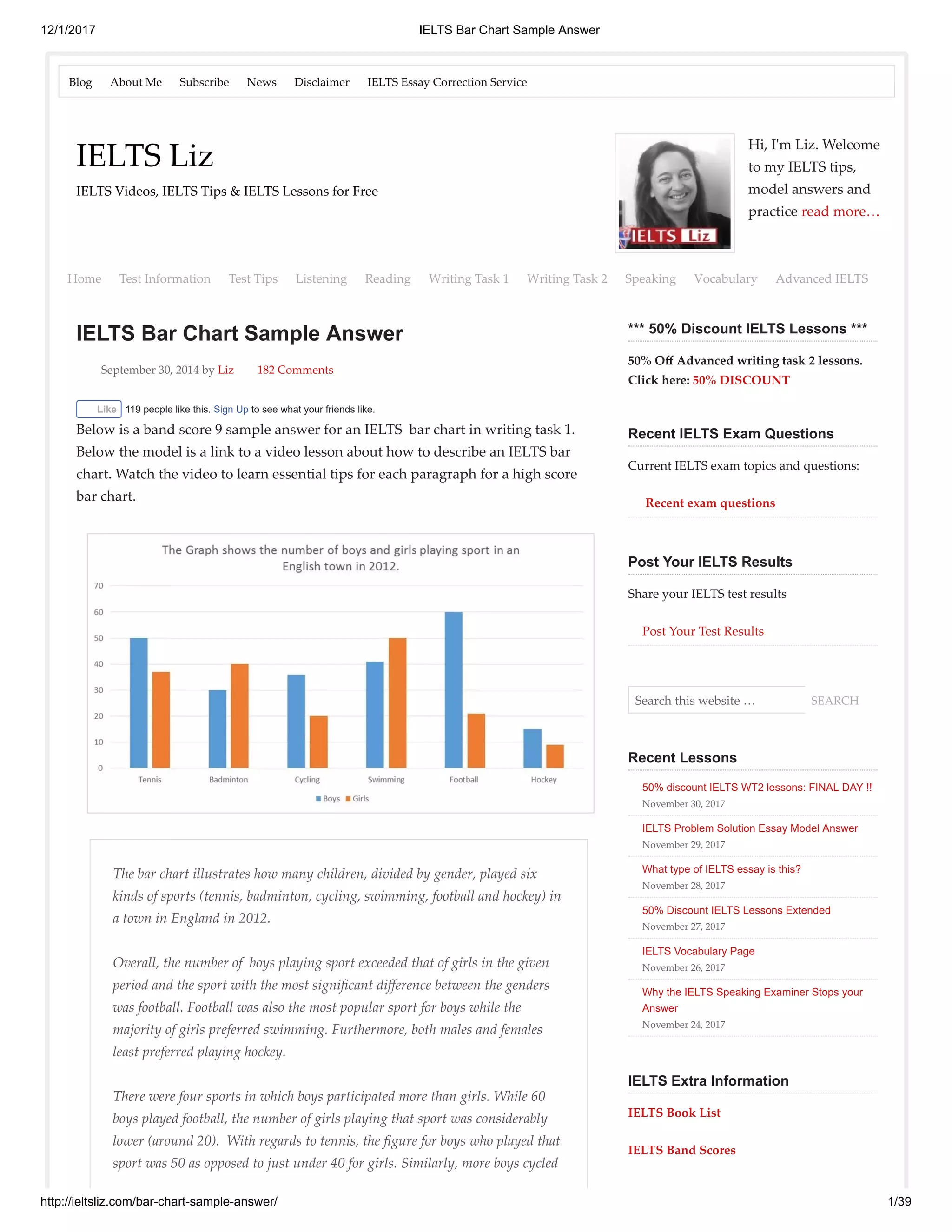 Ielts bar chart sample answer | PDF