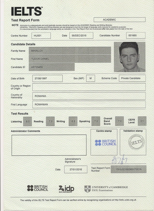 IELTS Certificate | PDF