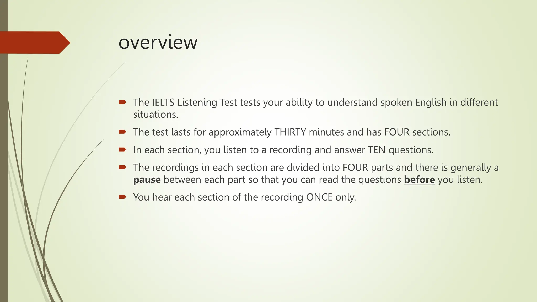 IELTS Format, overview & strategies.pptx | Standardized Testing ...