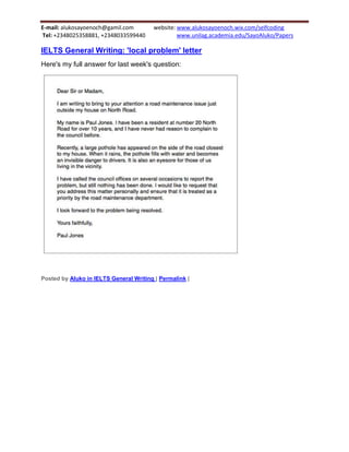 Ielts general writing upload | PDF