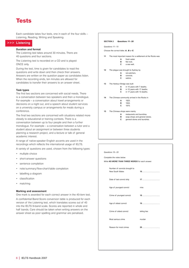 Ielts handbook | PDF