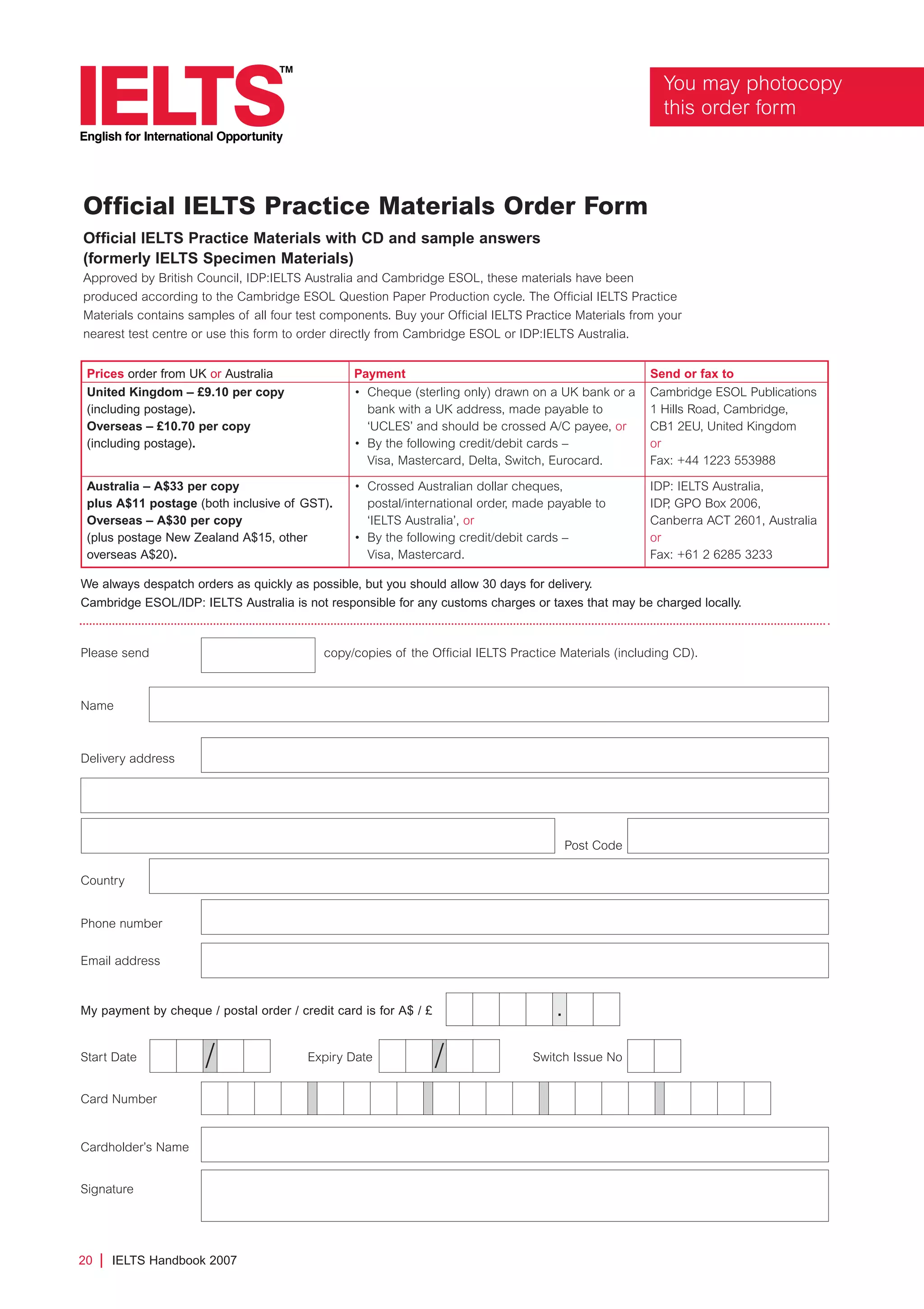 Ielts handbook british council | PDF