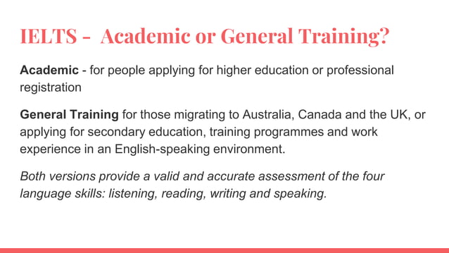 IELTS INTRODUCTION_.pptx | Standardized Testing | Educational Assessment