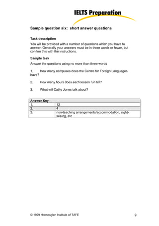 Ielts listening | PDF