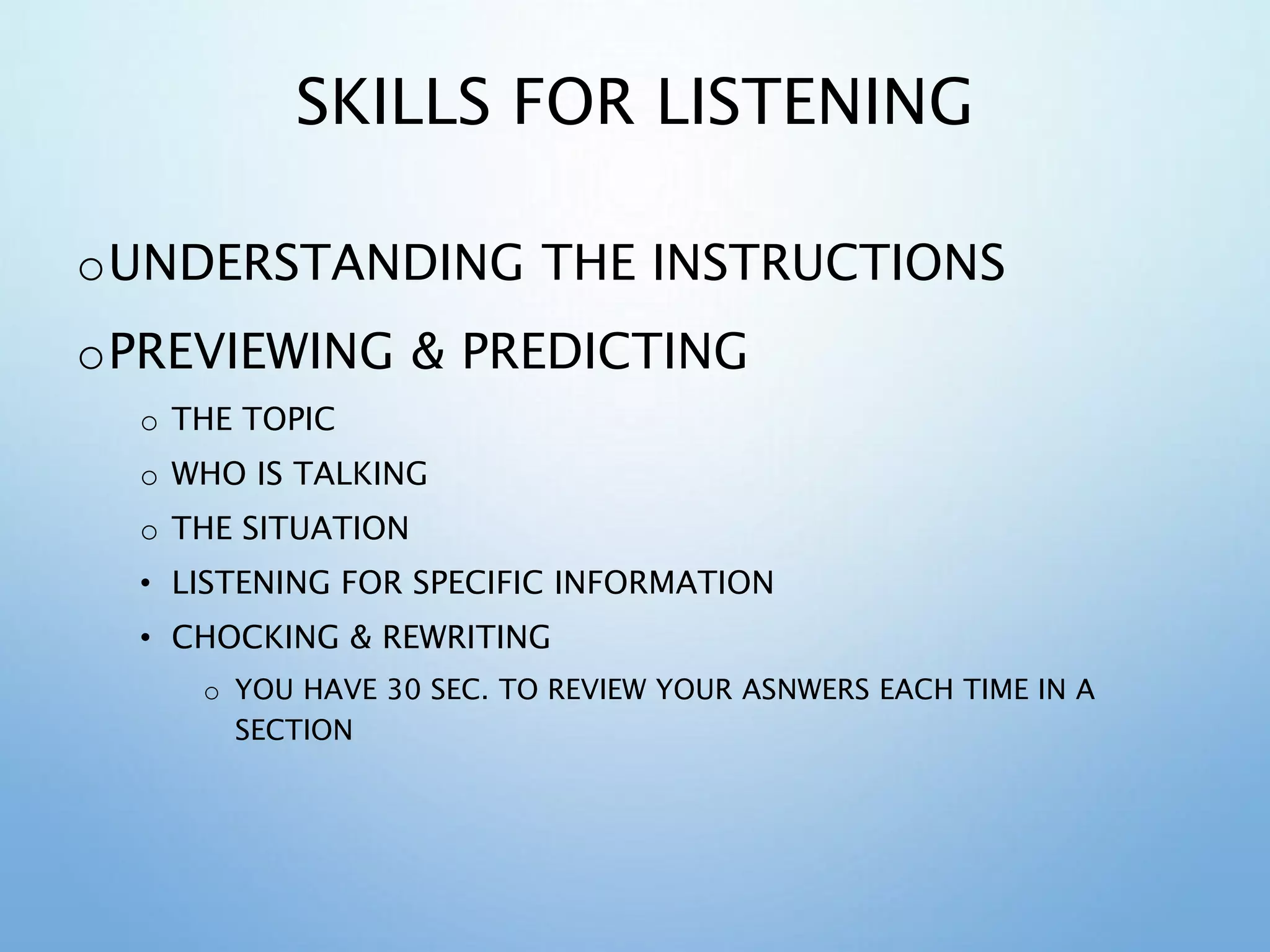IELTS Listening Presentation | PPT
