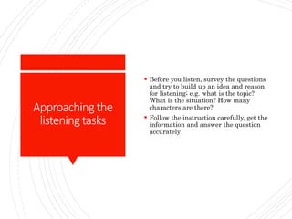 IELTS Listening Introduction (this slides give brief explanation) | PPT ...