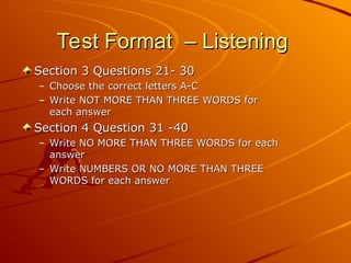 IELTS Listening questions types and tips.ppt